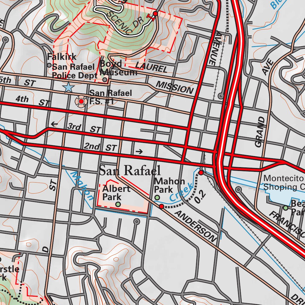 San Rafael-Central Marin Map by Tom Harrison Maps | Avenza Maps
