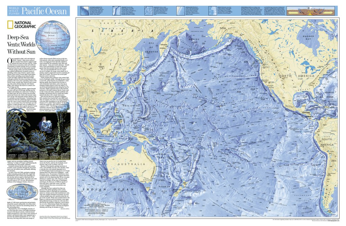 Pacific Ocean Floor Map by National Geographic | Avenza Maps