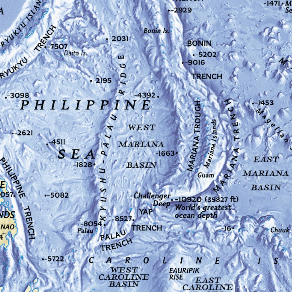 Pacific Ocean Floor Map by National Geographic | Avenza Maps