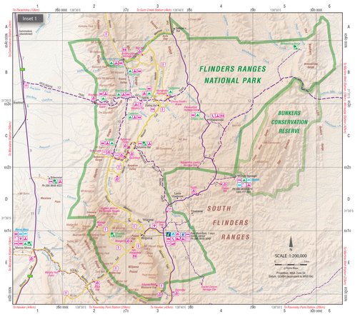 Hema - Flinders Ranges National Park Map by Hema Maps | Avenza Maps
