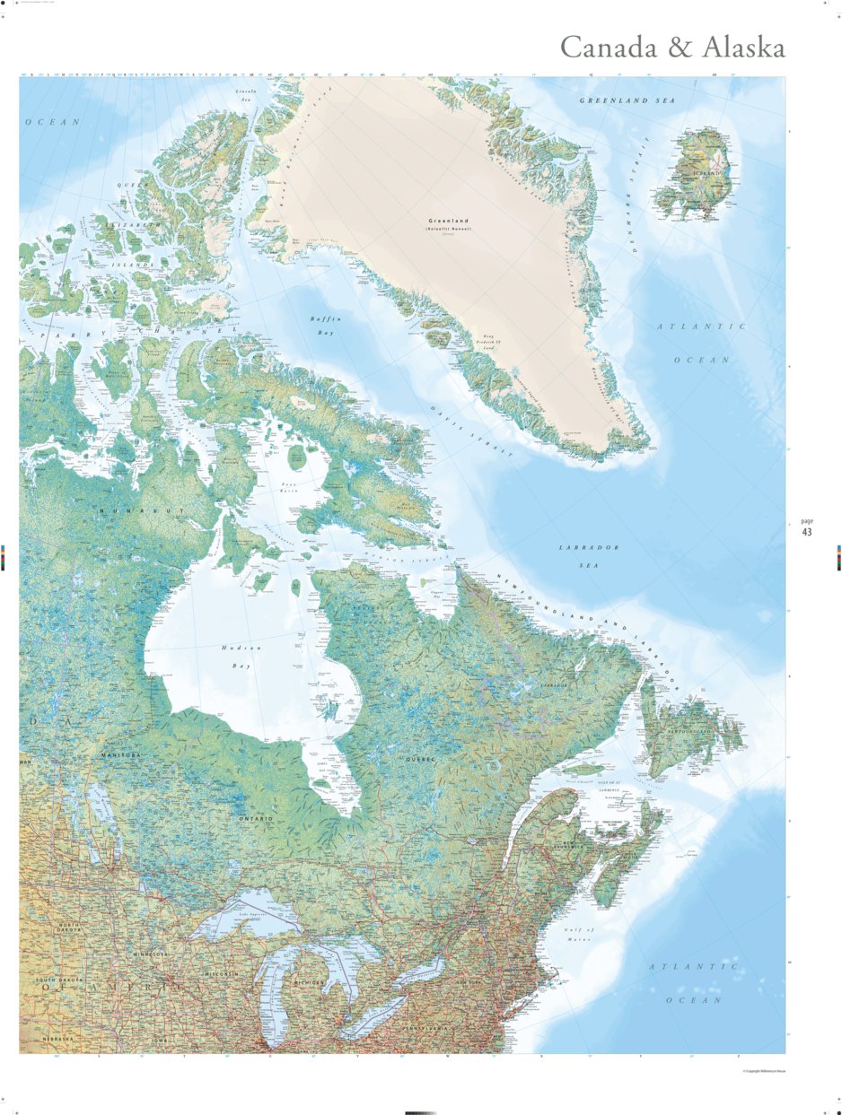 Northeast North America - Earth Platinum Pg 43 Map by Millennium House ...