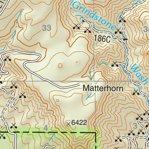 Prescott National Forest Quadrangle: MATTERHORN Map by US Forest ...