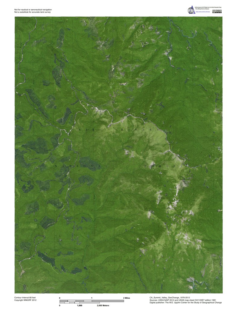 CA-Summit Valley: GeoChange 1976-2012 Map by Western Michigan ...