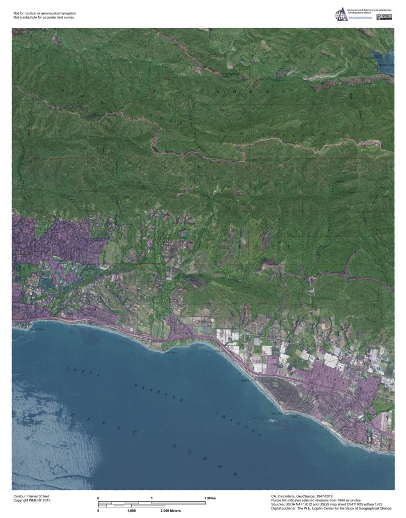 CA-Carpinteria: GeoChange 1947-2012 Map by Western Michigan University ...