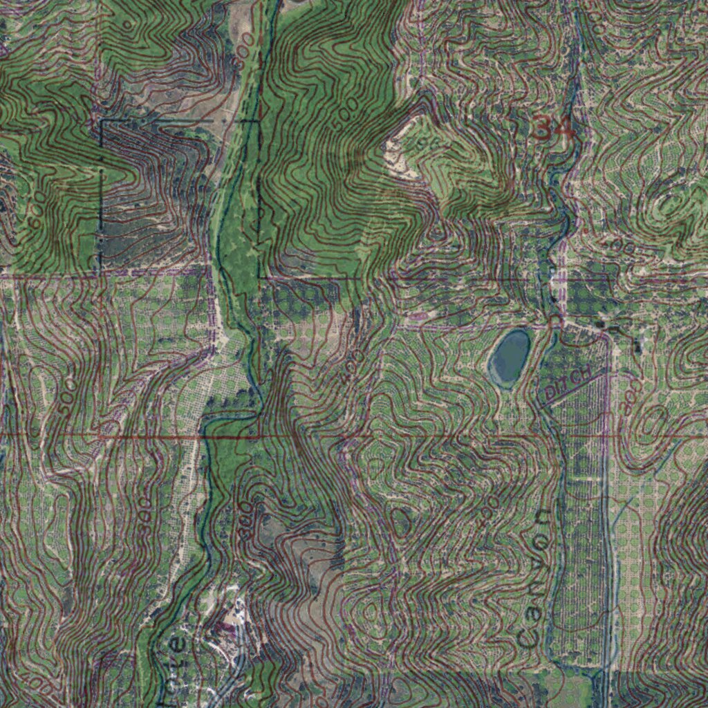 CA-Dos Pueblos Canyon: GeoChange 1947-2012 Map by Western Michigan ...
