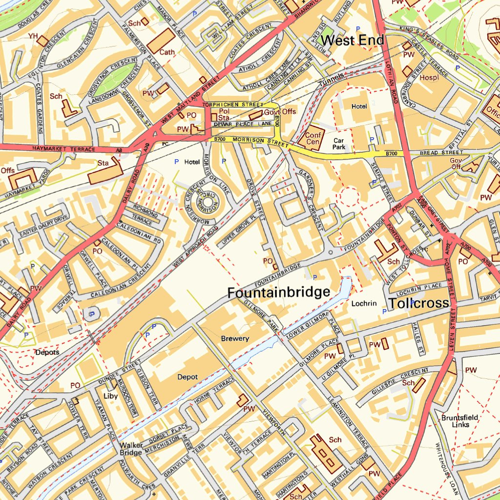 Edinburgh street Map by JohnThornMaps | Avenza Maps