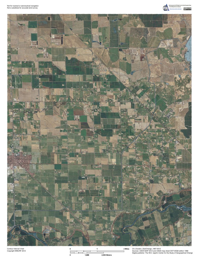 CA-Escalon: GeoChange 1967-2012 Map by Western Michigan University ...