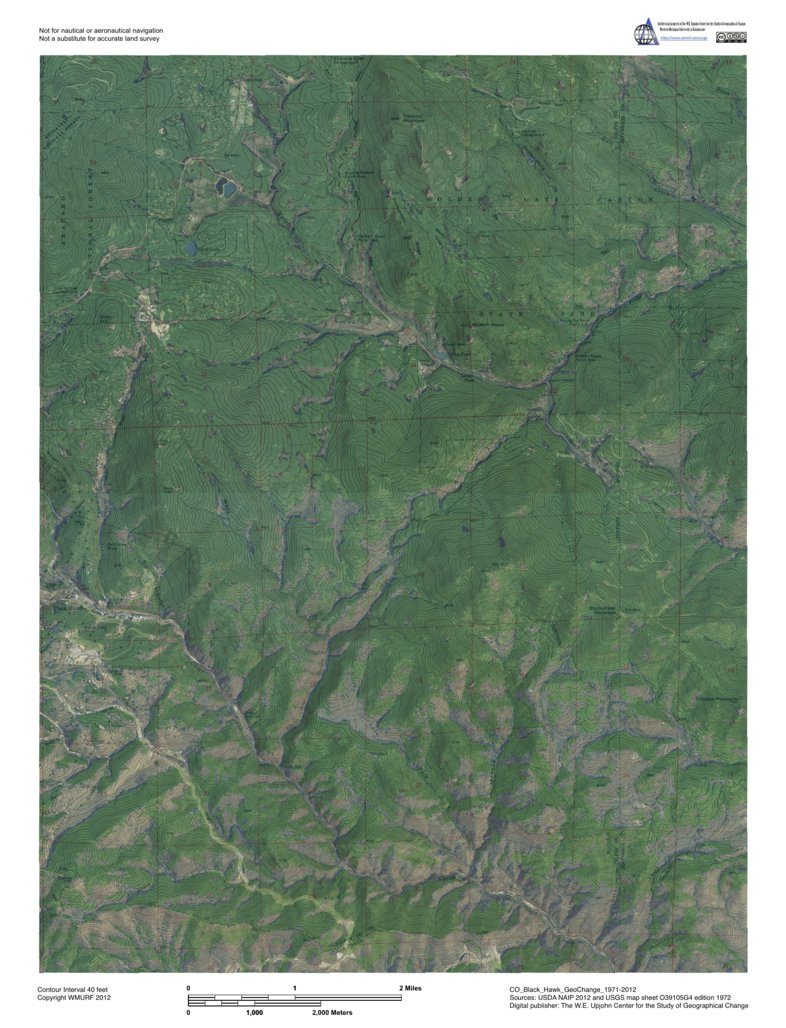 CO-Black Hawk: GeoChange 1971-2012 Map by Western Michigan University ...