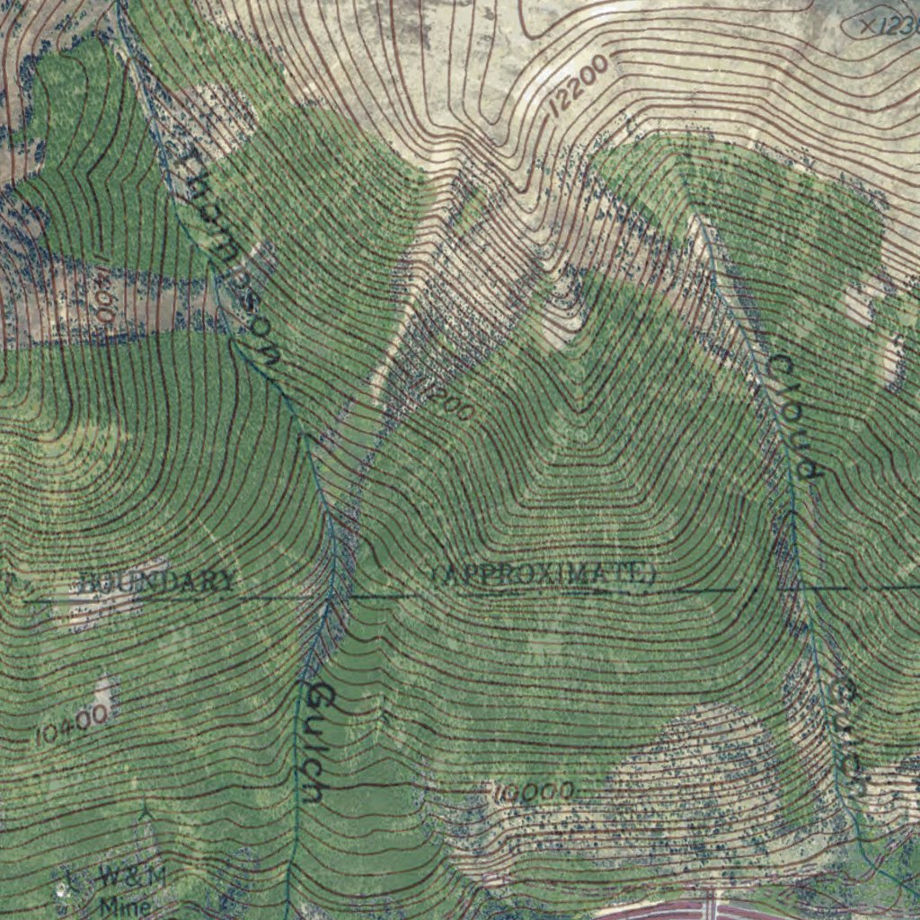 CO-Grays Peak: GeoChange 1953-2012 Map by Western Michigan University ...