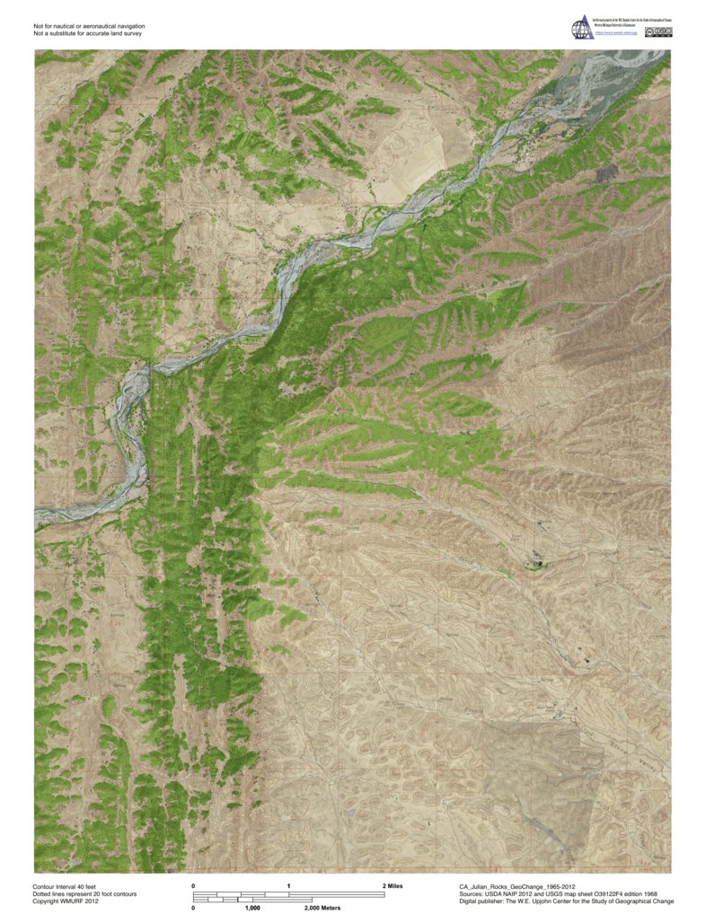 CA-Julian Rocks: GeoChange 1965-2012 Map by Western Michigan University ...