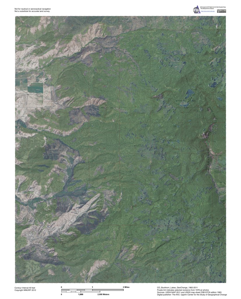 CO-Buckhorn Lakes: GeoChange 1962-2011 Map by Western Michigan ...