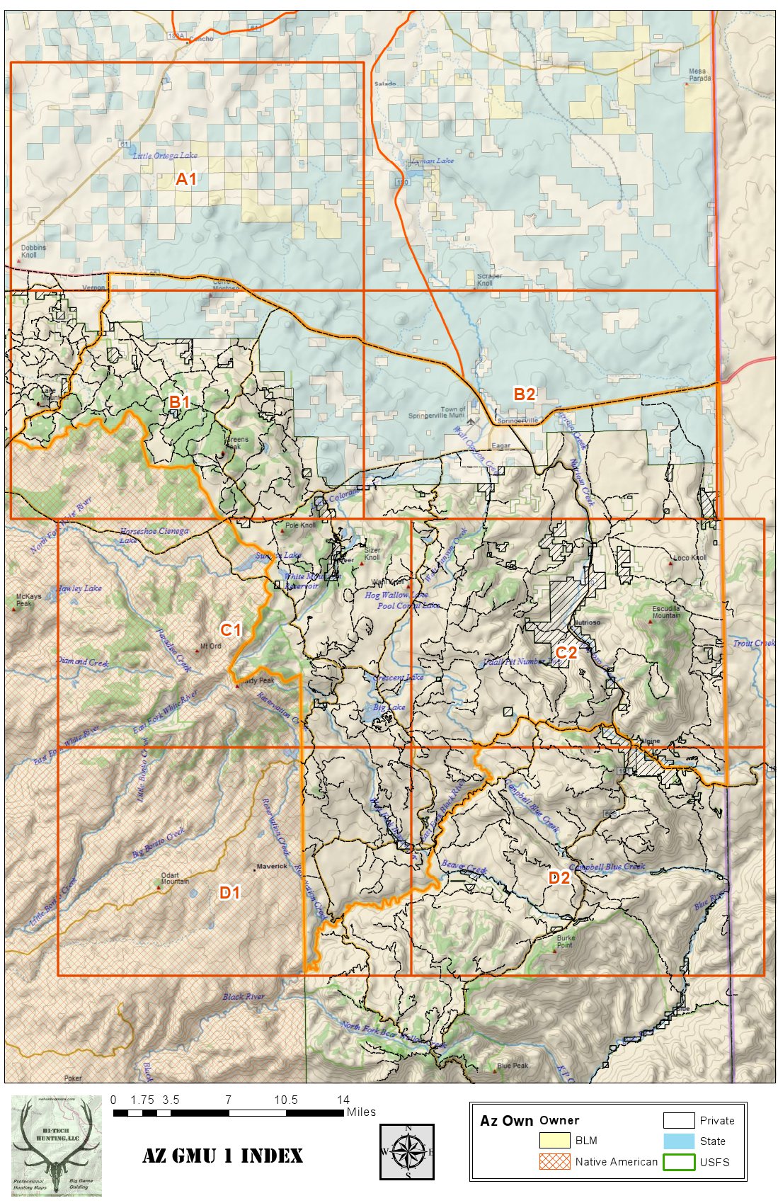 GMU 1 index Map by Hi-Tech Hunting LLC | Avenza Maps