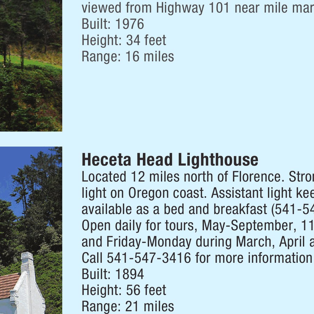 Oregon Lighthouses Map by Medeiros Cartography - mapbliss.com | Avenza Maps