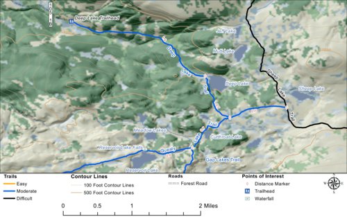 Deep Lake Trail Guide Map by Walsh Law LLC | Avenza Maps