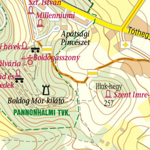Pannonhalma turistatérkép, tourist Map by Szarvas Andras private ...