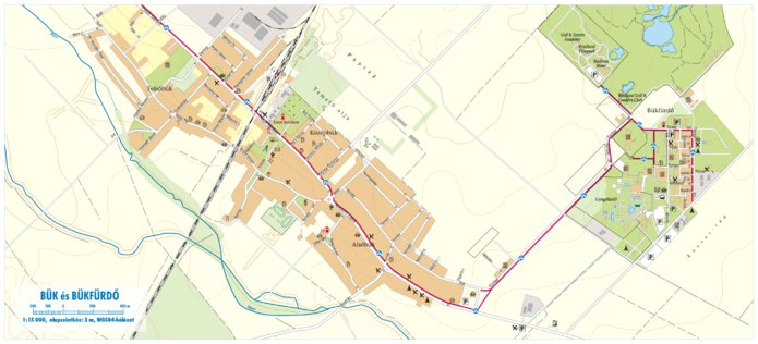 Bük, Bükfürdő city Map, várostérkép by Szarvas Andras private ...