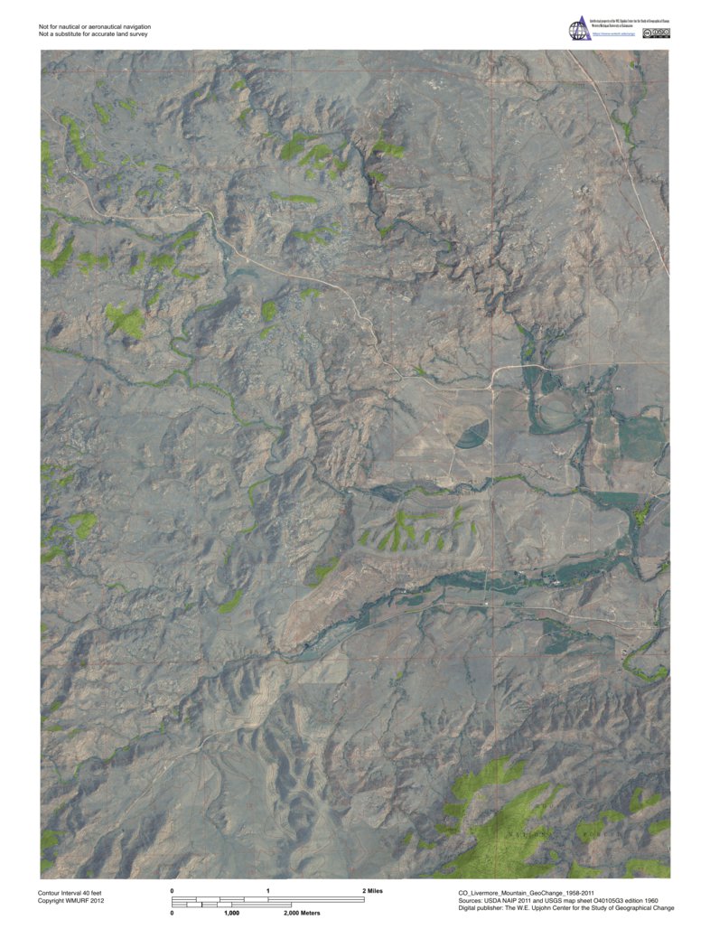 CO-Livermore Mountain: GeoChange 1958-2011 Map by Western Michigan ...