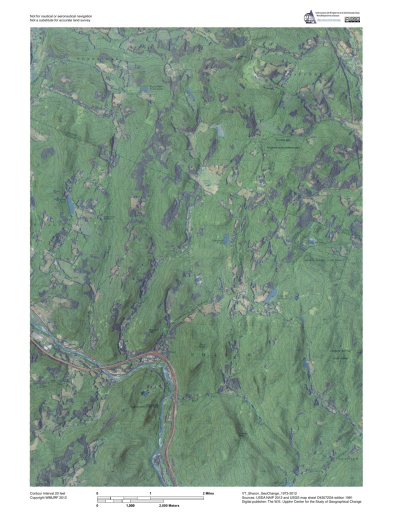 VT-Sharon: GeoChange 1973-2012 Map by Western Michigan University ...