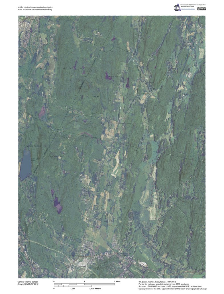VT-Essex Center: GeoChange 1947-2012 Map by Western Michigan University ...