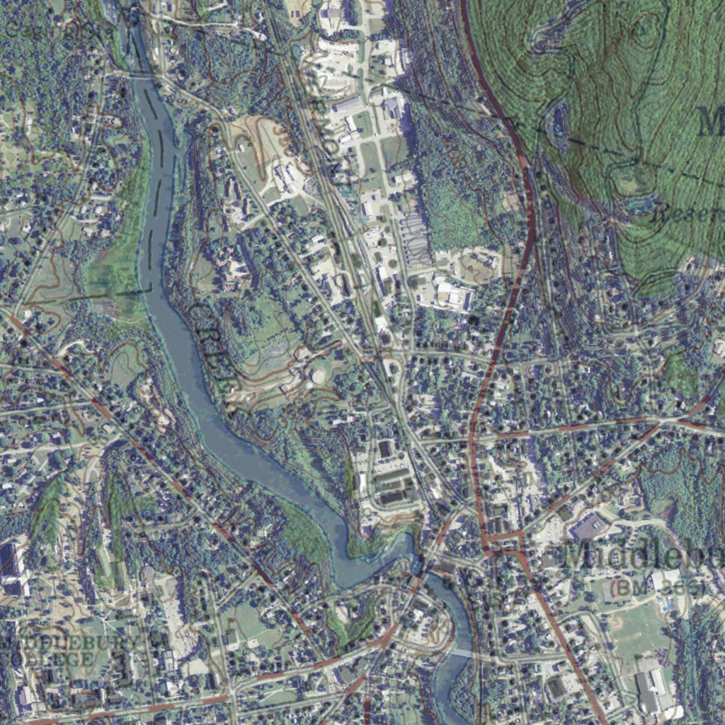 VT-Middlebury: GeoChange 1961-2012 Map by Western Michigan University ...