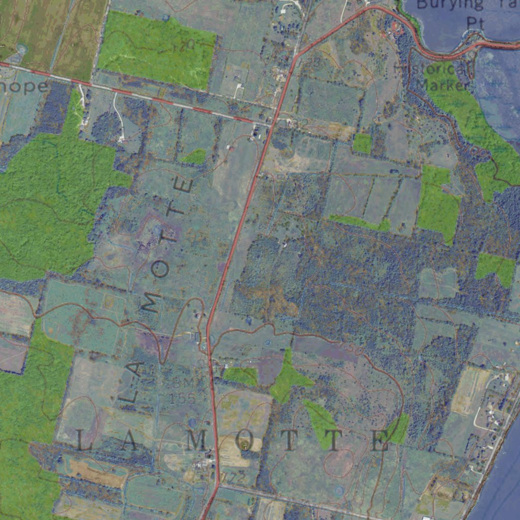 VT-NY-Rouses Point: GeoChange 1964-2011-12 Map by Western Michigan ...