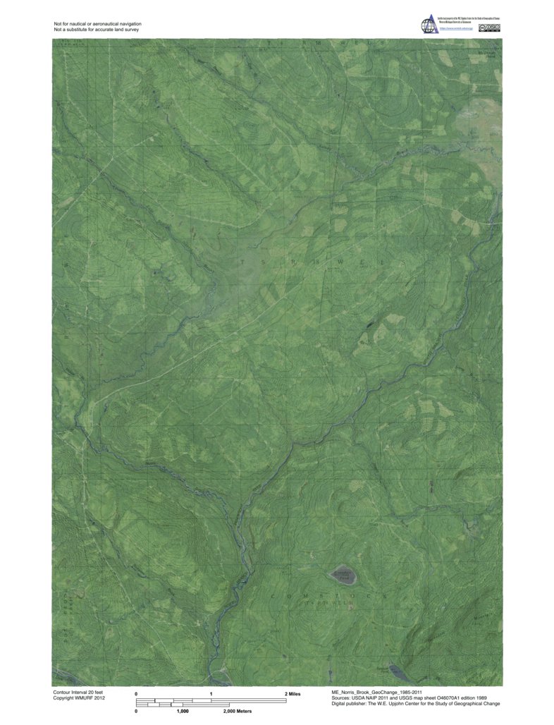 ME-Norris Brook: GeoChange 1985-2011 Map by Western Michigan University ...