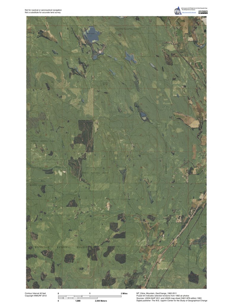 MT-Edna Mountain: GeoChange 1962-2011 Map by Western Michigan ...