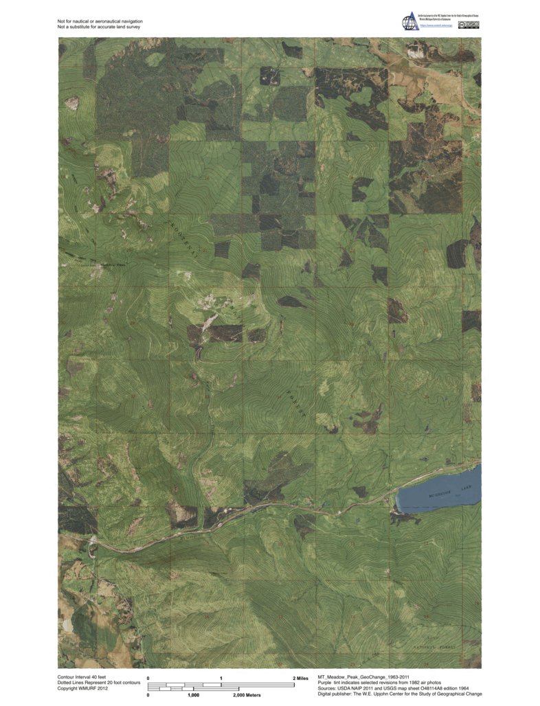 MT-Meadow Peak: GeoChange 1963-2011 Map by Western Michigan University ...