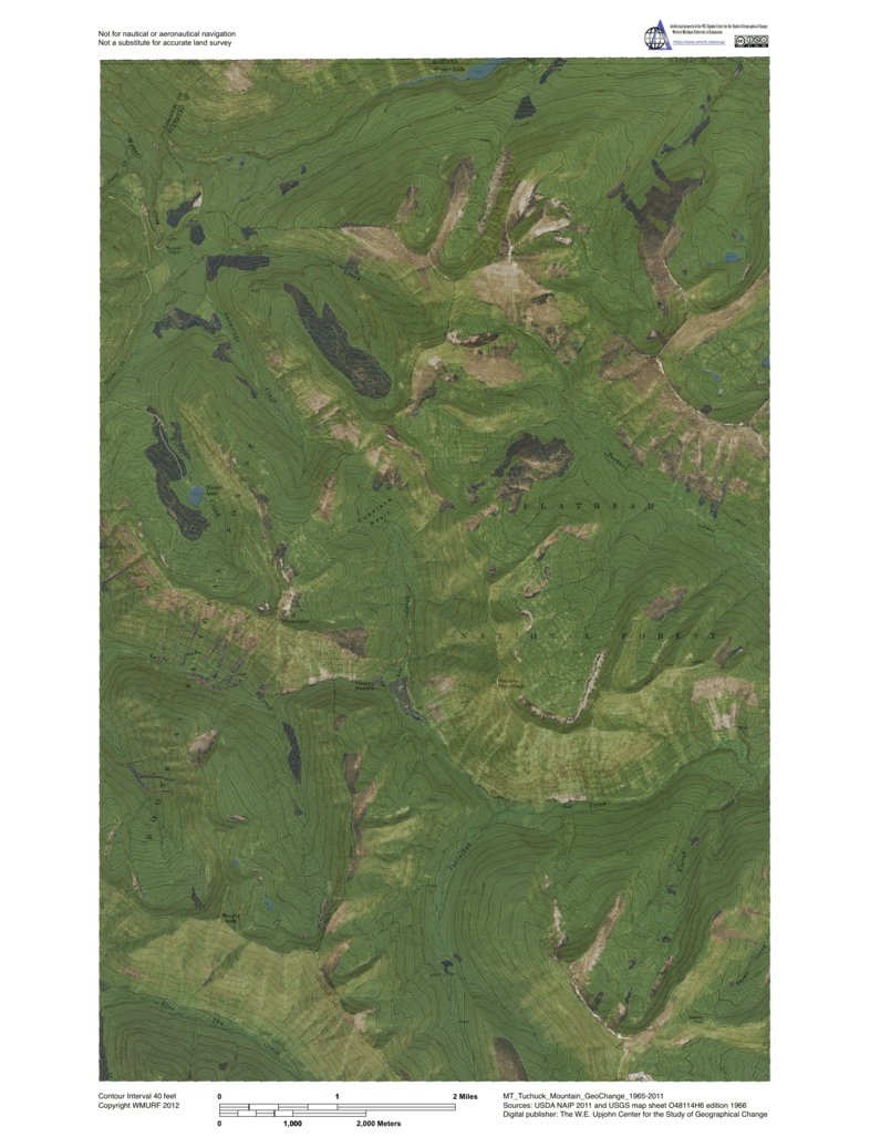MT-Tuchuck Mountain: GeoChange 1965-2011 Map by Western Michigan ...
