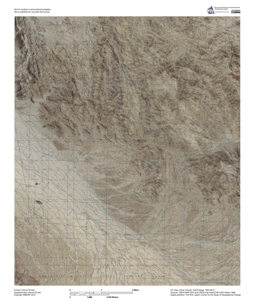 CA-Red Cloud Canyon: GeoChange 1984-2012 Map by Western Michigan ...