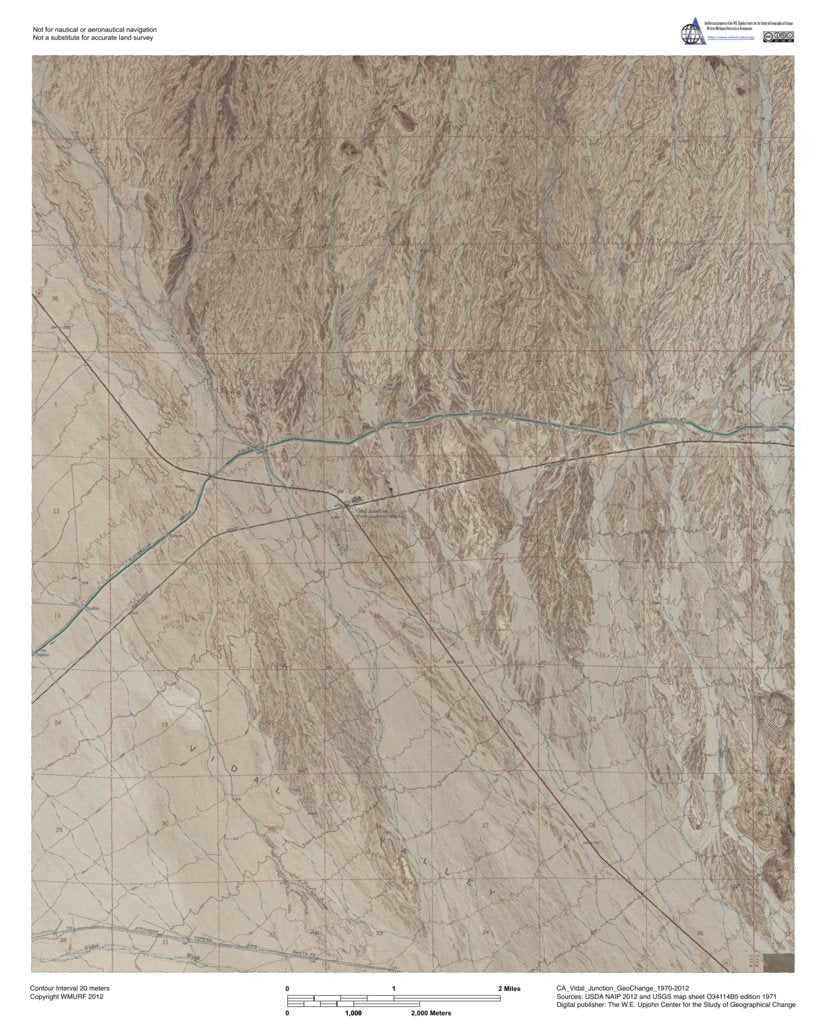 CA-Vidal Junction: GeoChange 1970-2012 Map by Western Michigan ...