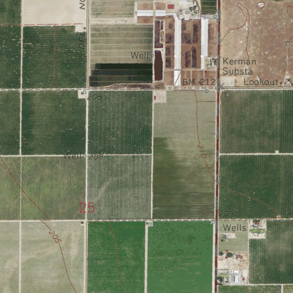 CA-Kerman: GeoChange 1962-2012 Map by Western Michigan University ...