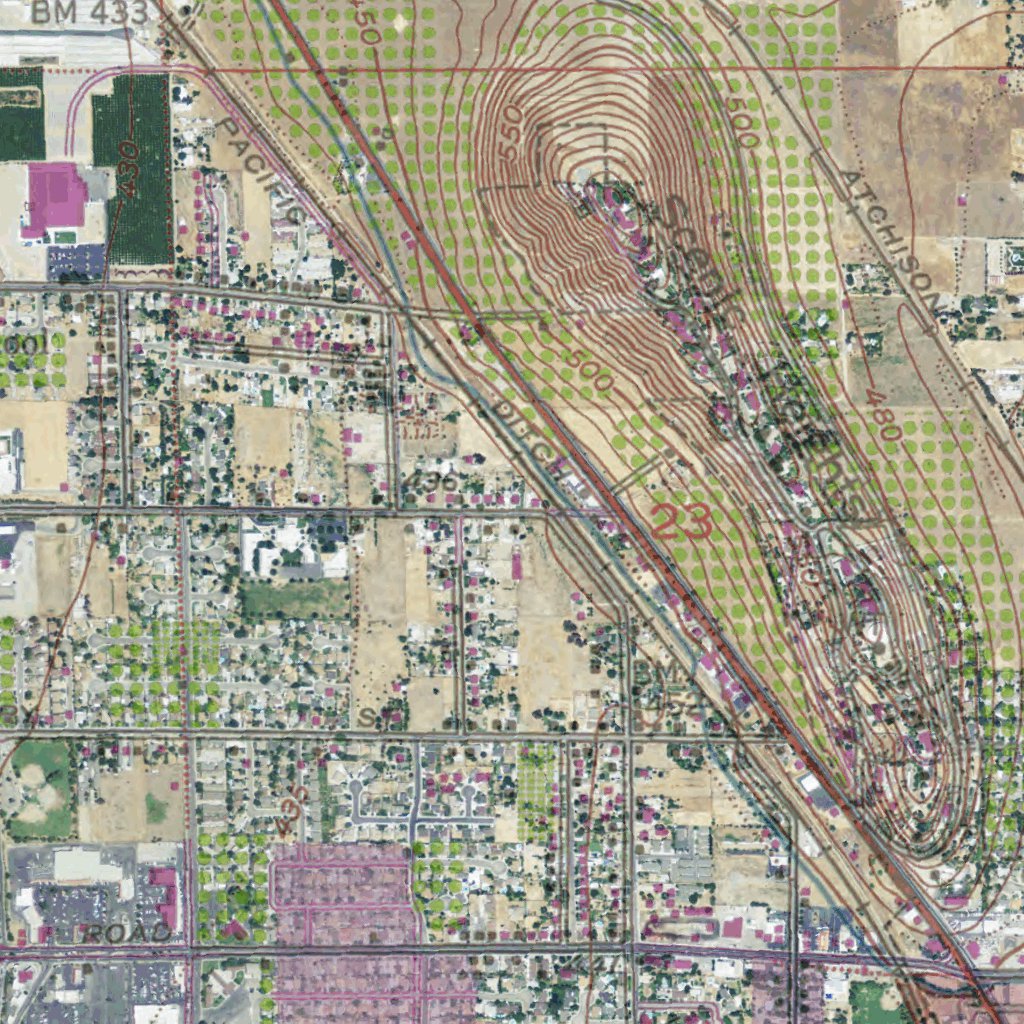 CA-Porterville: GeoChange 1946-2012 Map by Western Michigan University ...