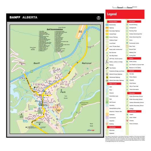 Banff, AB Map by Mapmobility Corp. | Avenza Maps