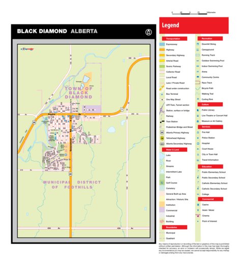 Black Diamond, AB Map by Mapmobility Corp. | Avenza Maps