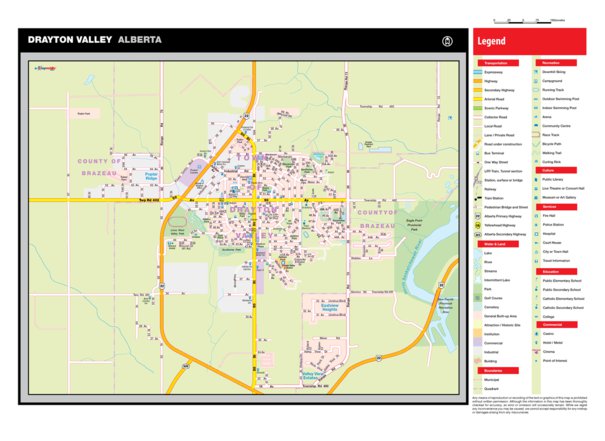 Drayton Valley, AB Map by Mapmobility Corp. | Avenza Maps