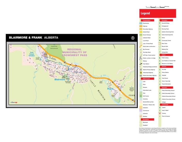 Blairmore and Frank, AB Map by Mapmobility Corp. | Avenza Maps