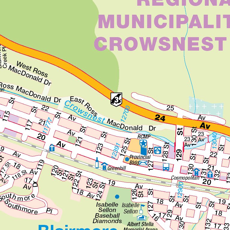 Blairmore and Frank, AB Map by Mapmobility Corp. | Avenza Maps