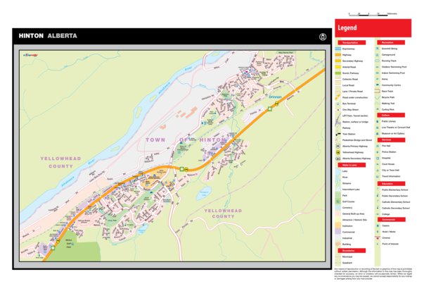 Hinton, AB Map by Mapmobility Corp. | Avenza Maps