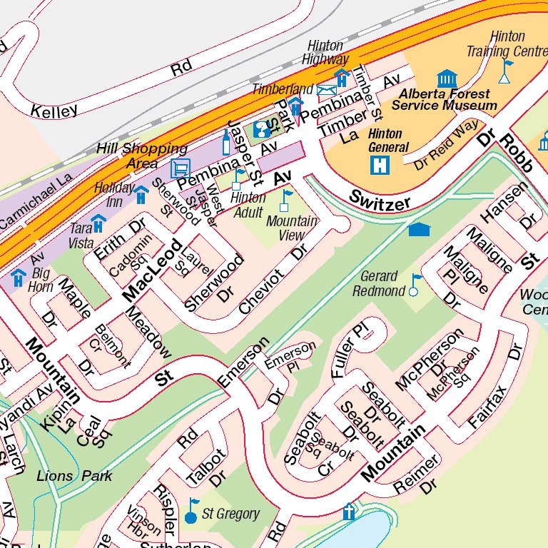 Hinton, AB Map by Mapmobility Corp. | Avenza Maps