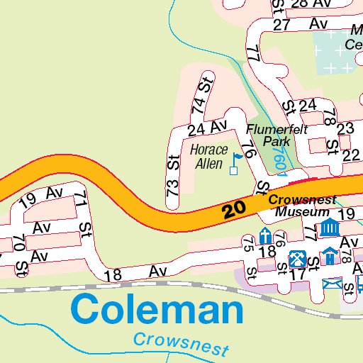 Coleman, AB Map by Mapmobility Corp. | Avenza Maps