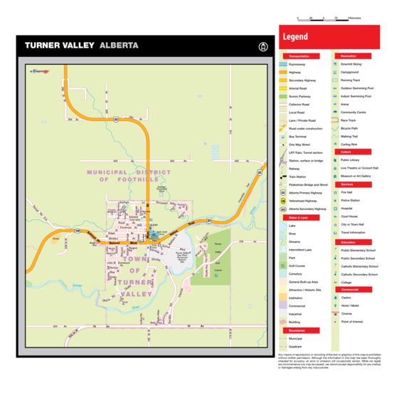 Turner Valley, AB Map by Mapmobility Corp. | Avenza Maps