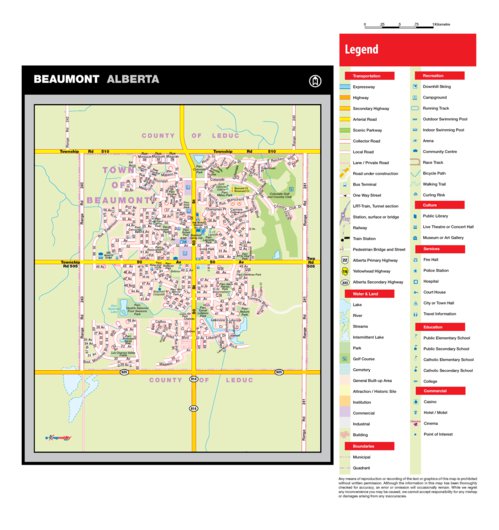 Beaumont, AB Map by Mapmobility Corp. | Avenza Maps