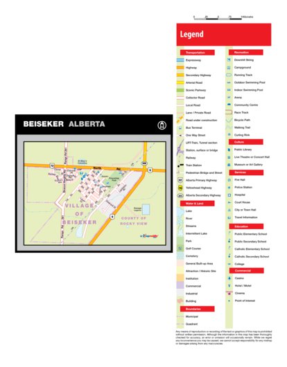 Beiseker, AB Map by Mapmobility Corp. | Avenza Maps
