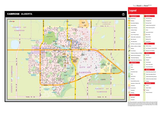 Camrose, AB Map by Mapmobility Corp. | Avenza Maps
