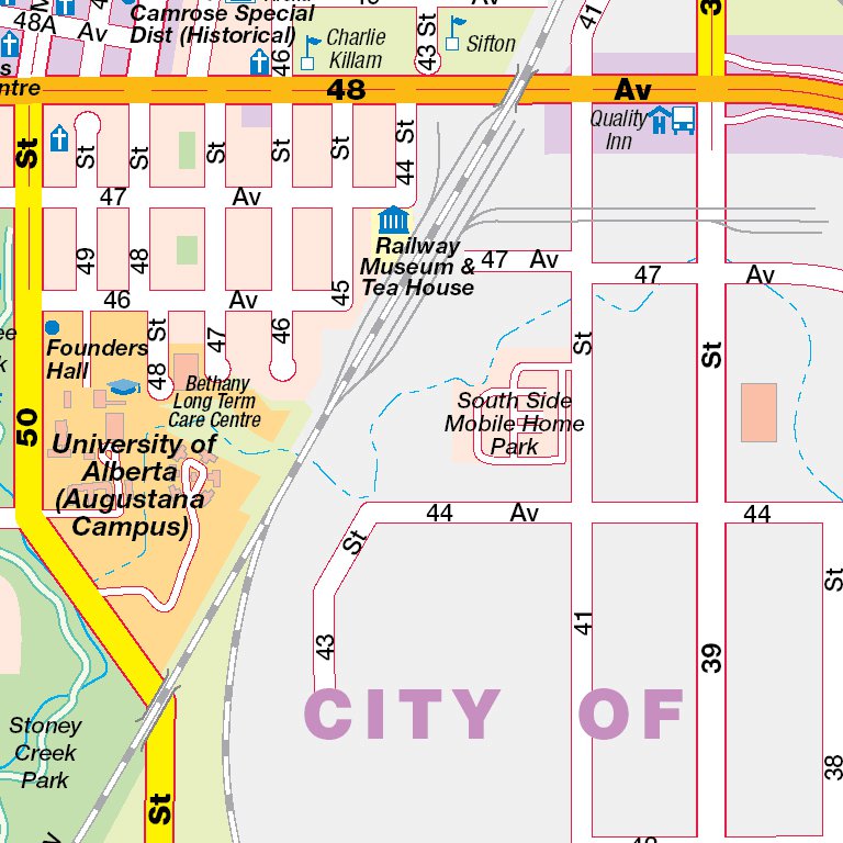 Camrose, AB Map by Mapmobility Corp. | Avenza Maps