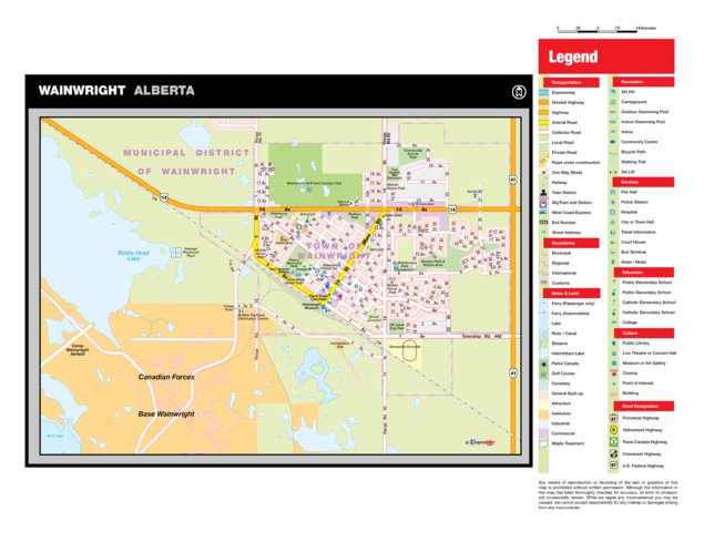 Wainwright, AB Map by Mapmobility Corp. | Avenza Maps