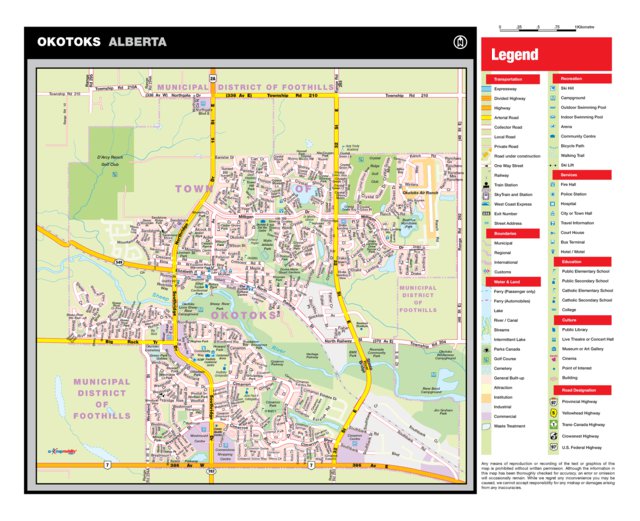 Okotoks, AB Map by Mapmobility Corp. | Avenza Maps