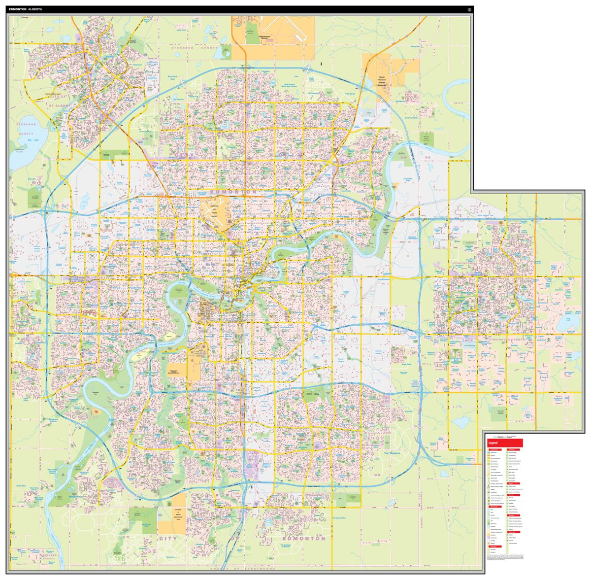 Edmonton, AB Map by Mapmobility Corp. | Avenza Maps