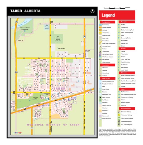 Taber, AB Map by Mapmobility Corp. | Avenza Maps